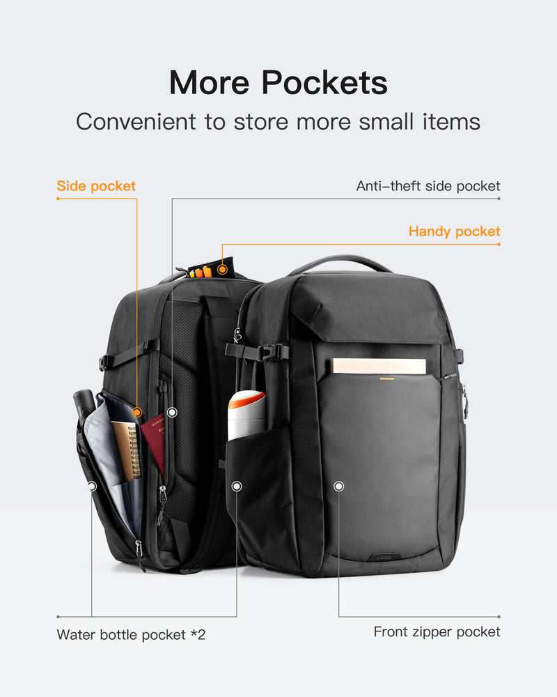 38L Large Capacity Travel Laptop Backpack, BP03008 Black | Inateck Official